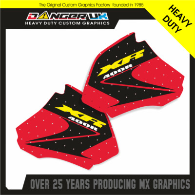 HONDA XR 400 XR400 PERFORATED TANK MOTOCROSS MX GRAPHICS DECALS ...