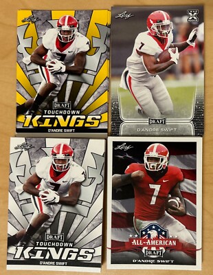 (50) D'ANDRE SWIFT 2020 LEAF DRAFT CARD LOT GOLD, TD KINGS, ALL ...
