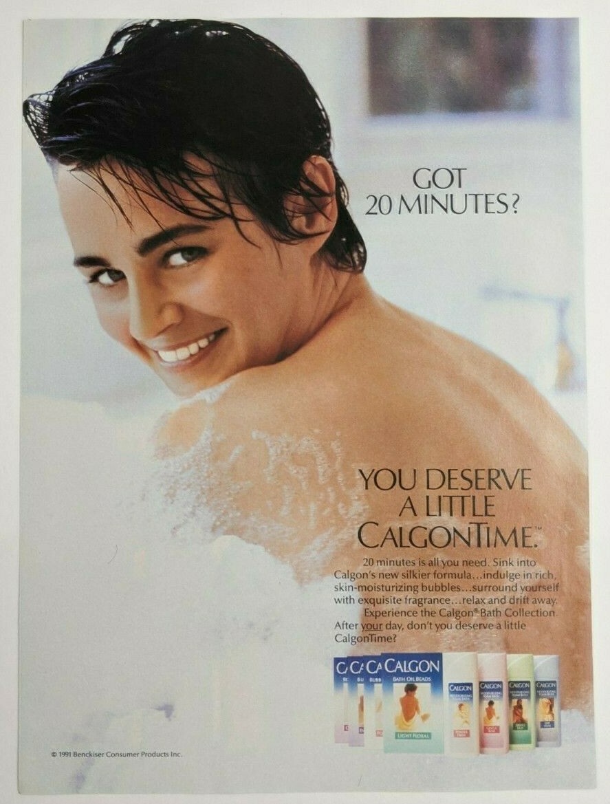 Calgon Print Ad Poster Art PROMO Bath Collection Women's 1991 Benckiser ...