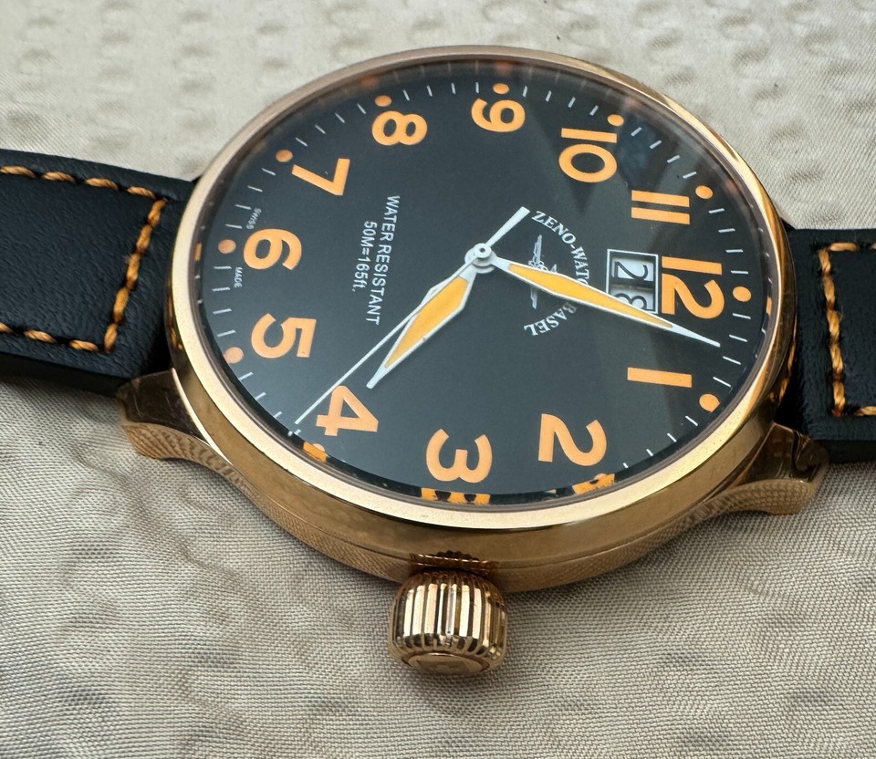 ZENO 6221-7003.RG Quartz Mega Watch 58mm plus Crown. BIG DATE at 12:00 ...