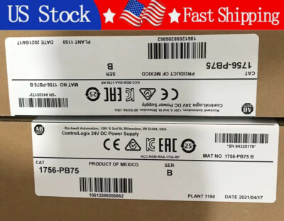 1756PB75 1PCS NEW Allen-Bradley 1756-PB75 / B ControlLogix 24V DC Power ...