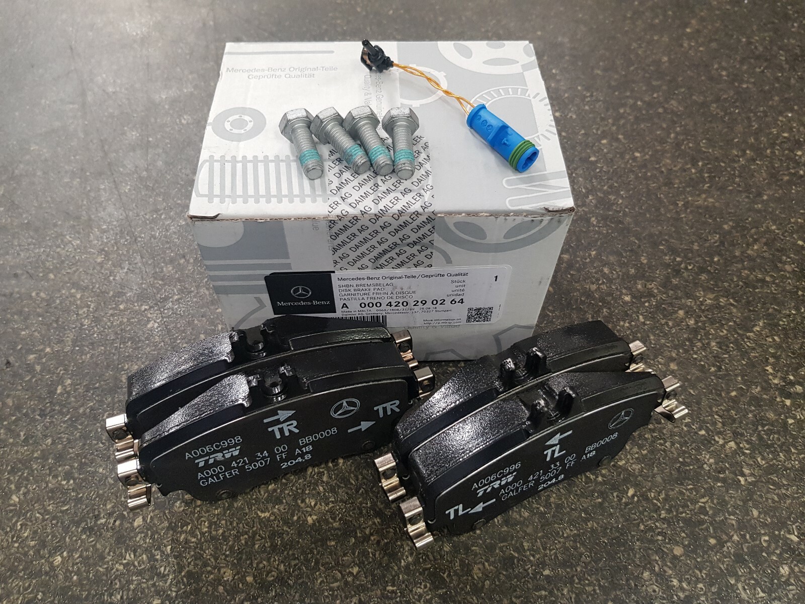 Mercedes-Benz A-Class 176 model Front brake pads A0004201405 | eBay