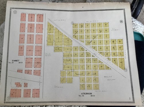 Antique Map of Holt County, Nebraska: Atkinson and Emmet, 1915 Atlas | eBay