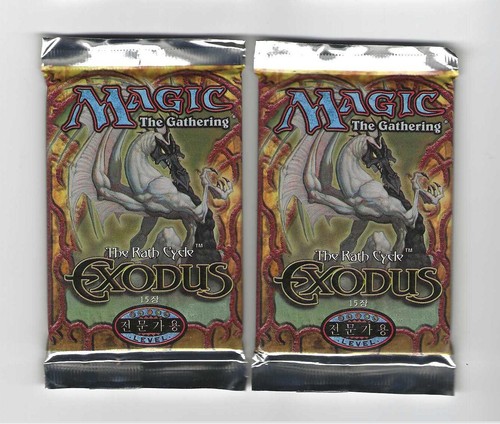 MTG "EXODUS" Korean 15-Card Booster Packs--Factory Sealed--Plus BCW ...