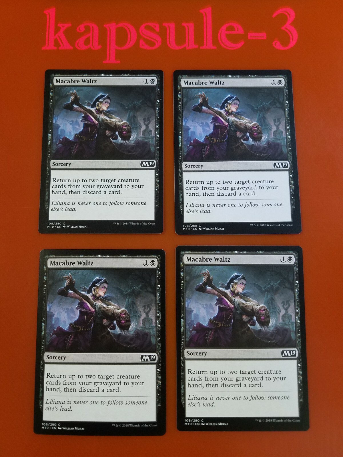4x Macabre Waltz | M19 Core Set 2019 | MTG Magic Cards | eBay