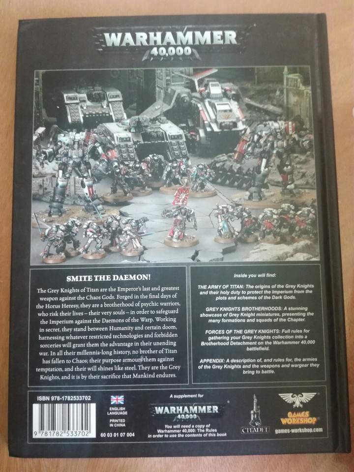 Witchhunters Daemonhunters Grey Knights Inquisition 40k Codex - various ...
