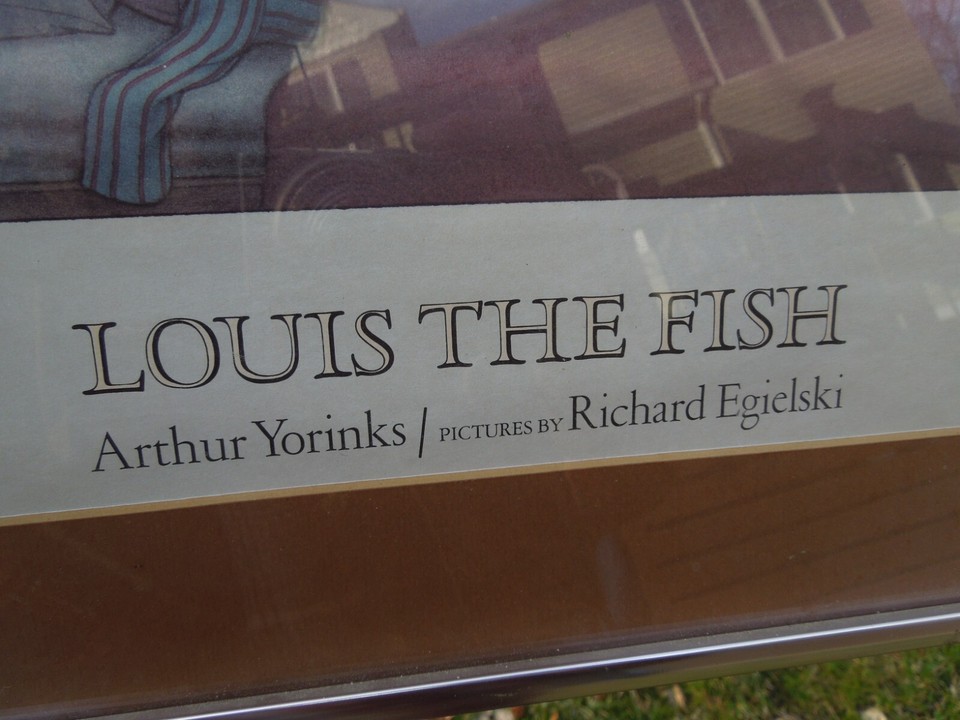 Vintage Louis the Fish Children Book Art Print Framed Richard Egielski ...