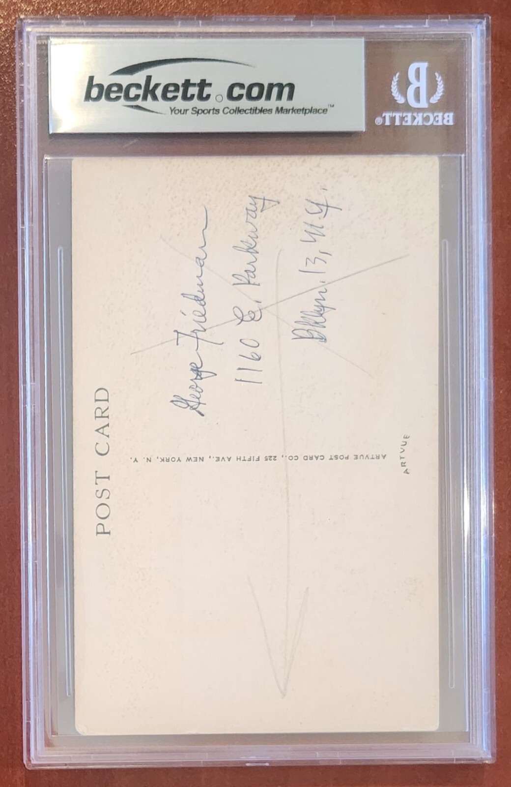 Bill Dickey (d.1993) signed Artvue Type 1 Hall of Fame plaque postcard ...