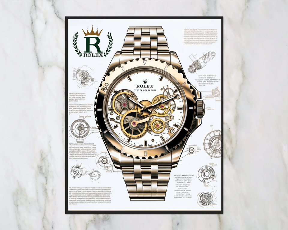 Rolex Poster- Rolex Watch Patent Print, Rolex Wall Art, Rolex Wallpaper ...