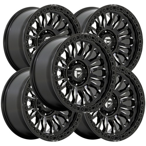 (Set of 5) Fuel FC857 Rincon 17x9 5x5" -12mm Black/Milled Wheels Rims ...