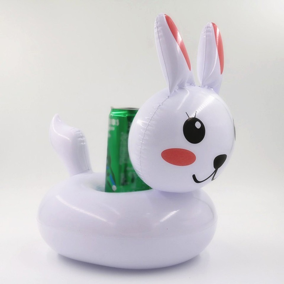 2 Pcs Floating Table for Pool Inflatable Mat Rabbit Beer Swim Holder ...