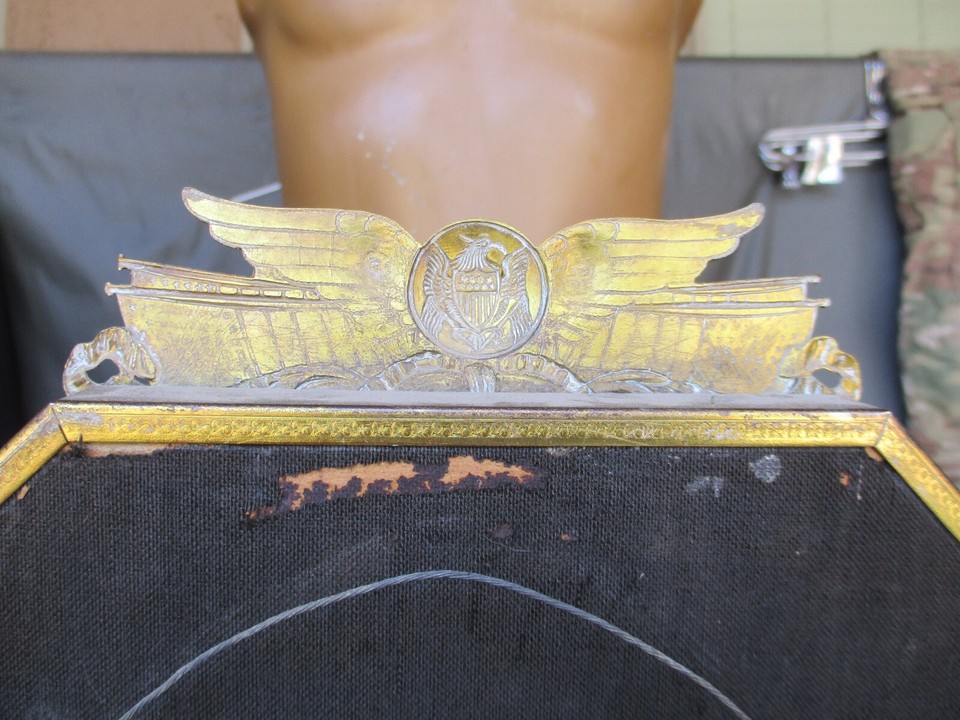 WWII USMC Convex Bubble Glass Colorized Marine Portrait in Uniform ...