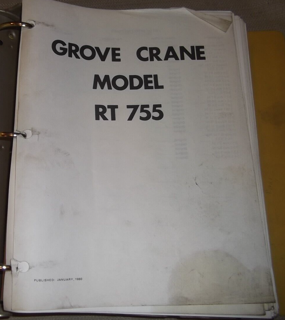 GROVE RT700 RT725 RT745 RT755 RT760 RT775 CRANE SERVICE SHOP REPAIR ...
