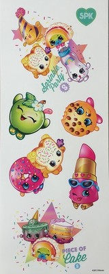SHOPKINS wall stickers 7 decals SPRINKLE PARTY grocery pal LIPPY LIPS ...