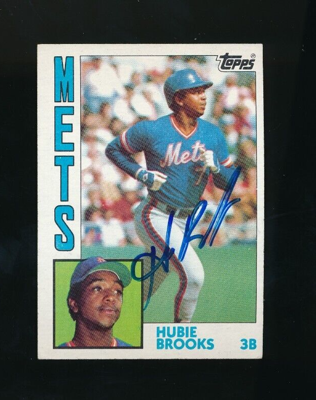 1984 Topps #368 Hubie Brooks signed auto autograph very tough clean ...