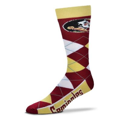 Florida State Seminoles Men's Crew Socks One Size Fits Most Argyle ...