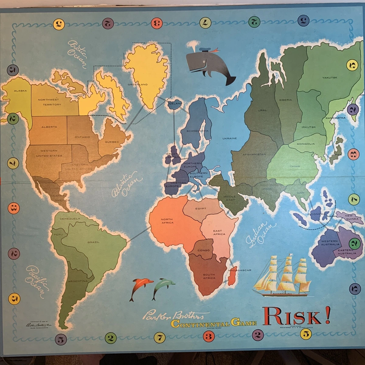 Original Risk Board Game Map