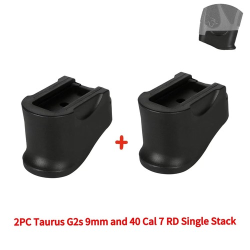 2pc Grips Extension Fits Taurus G2s 9mm .40 Cal 7 RD Single Stack-Black ...