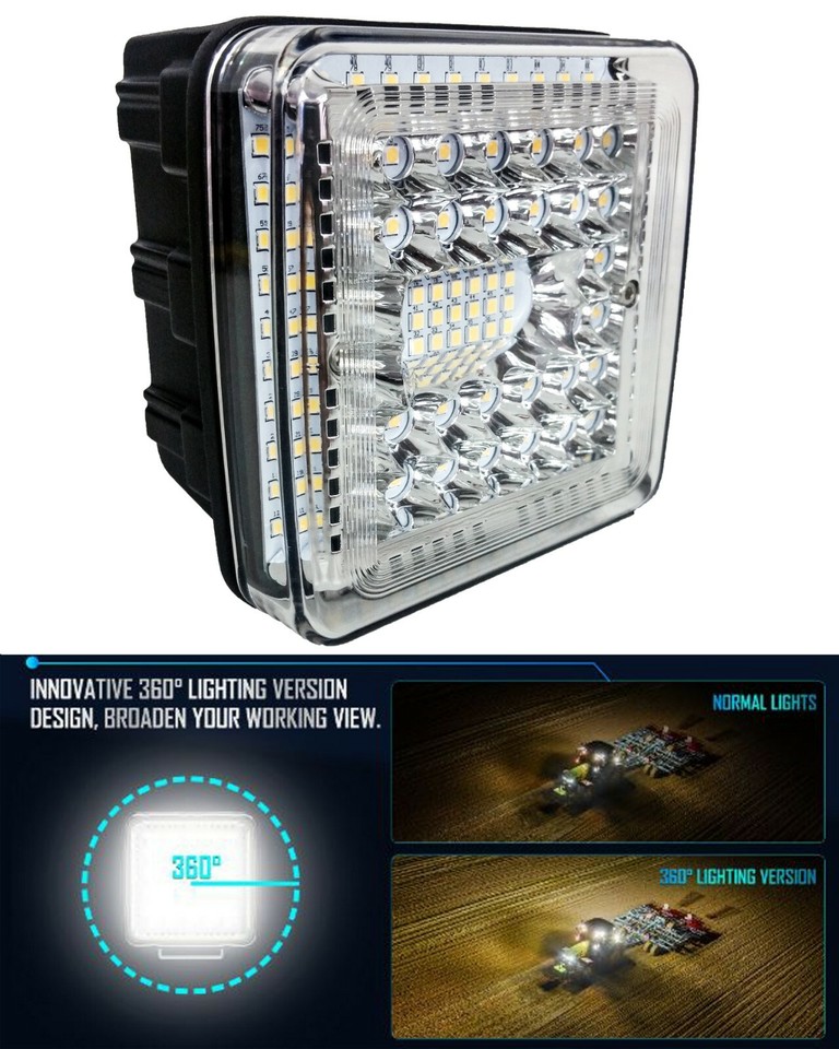 Snow plow boost lights LED heated lamp truck tractor headlight tractor ...