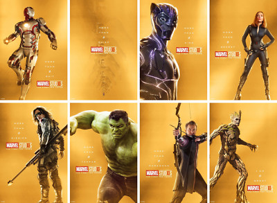 MARVEL STUDIOS THE FIRST 10 YEARS CHARACTER POSTER SPIDERMAN IRONMAN ...