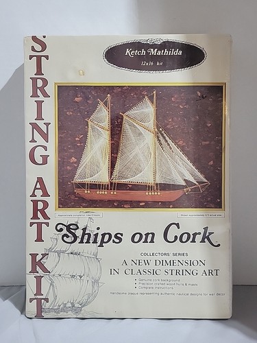 Vintage Trends Sealed String Art Craft Kit Ships on Cork 12x16 Clipper ...