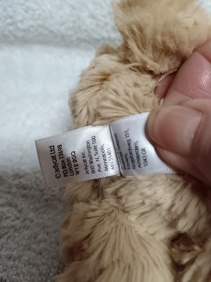 Retired jellycat squishu light brown...tan...beige soft plush bear | eBay