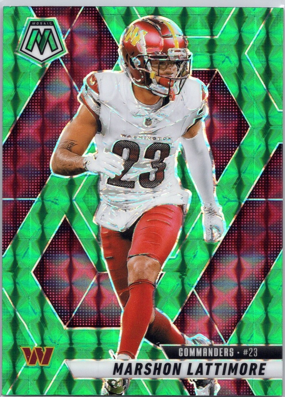 2025 Panini Mosaic - Marshon Lattimore #7 Green Mosaic Prizm for sale ...