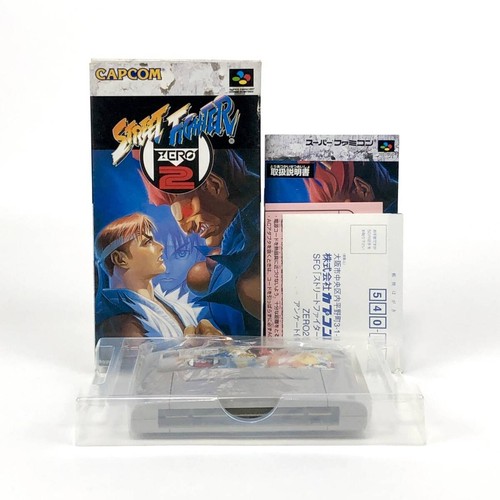 Super Famicom Street Fighter Zero 2 Boxed w/ Postcard Pain Japan ...