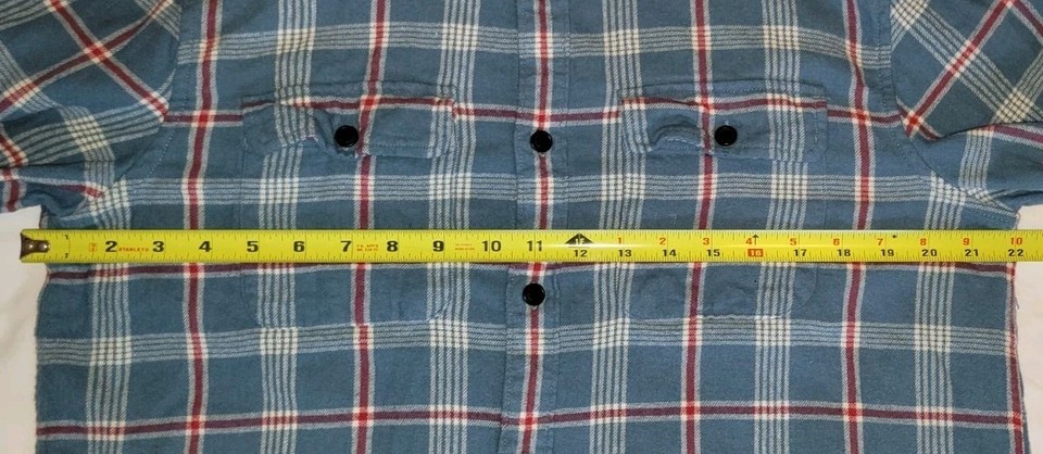 Lucky Brand Flannel Shirt Mens Classic Fit Blue Plaid Long Sleeve-Large ...