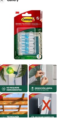 3M Command Small Plastic Holiday Christmas New Years Light Clips ...