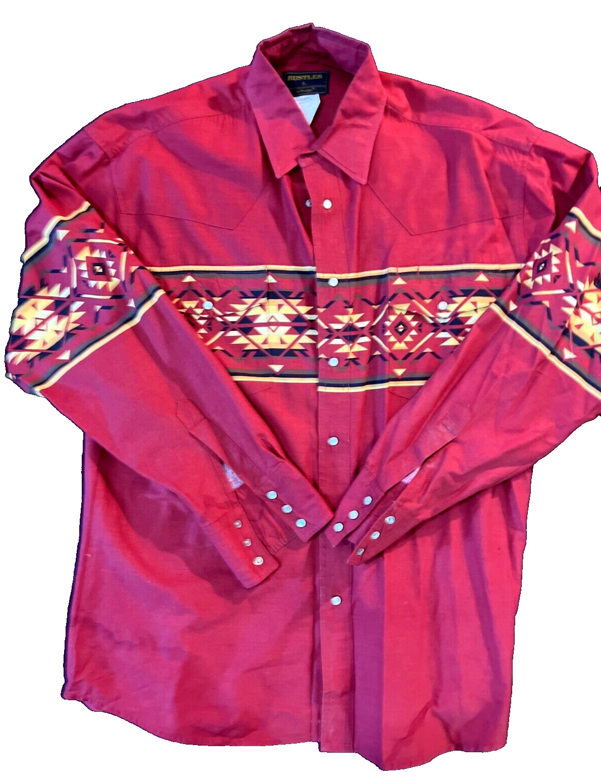Vintage Rusler by Wrangler men's western Aztec cowboy… - Gem