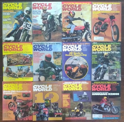 12 x Cycle World Motorcycle Magazines Jan-Dec 1976 | eBay