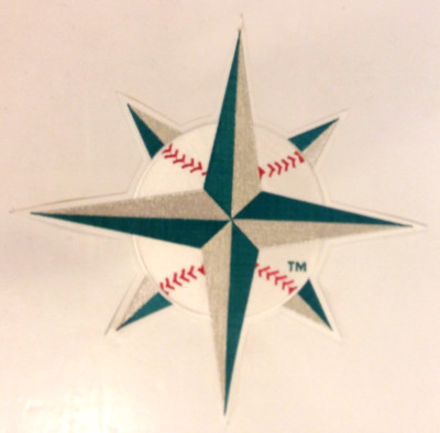 Seattle Mariner's MLB Large Compass Logo Iron on Sew On 14.5 ...
