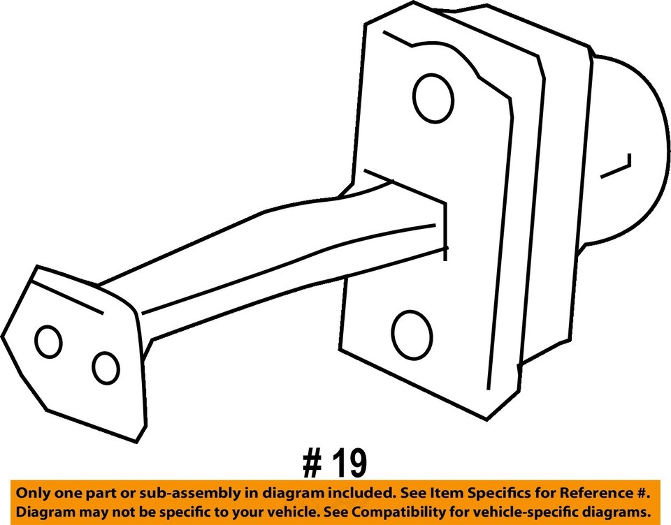 GM OEM 16-22 Spark Front Door Lock Hardware-Door Check 42533215 | eBay