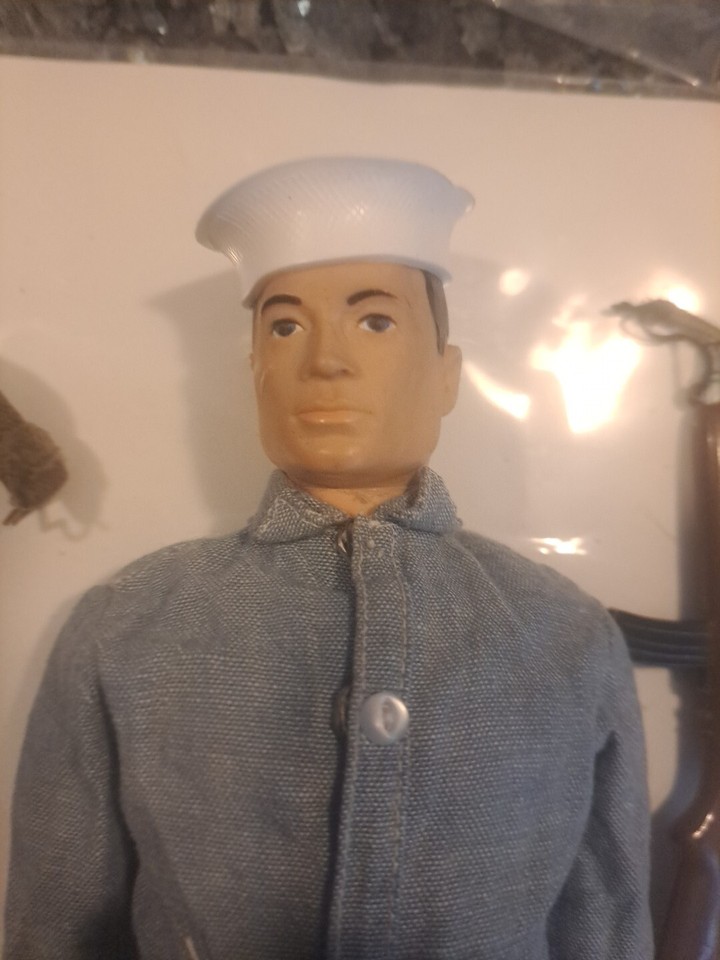 RARE Black Hair Vintage GI JOE 1960's Navy Action Sailor With ...