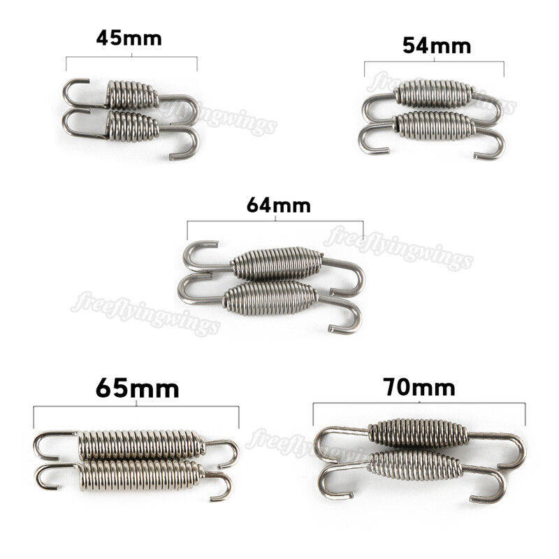 2 pcs Universal Exhaust Pipe Springs Fixed Hook For Muffler Connecting ...