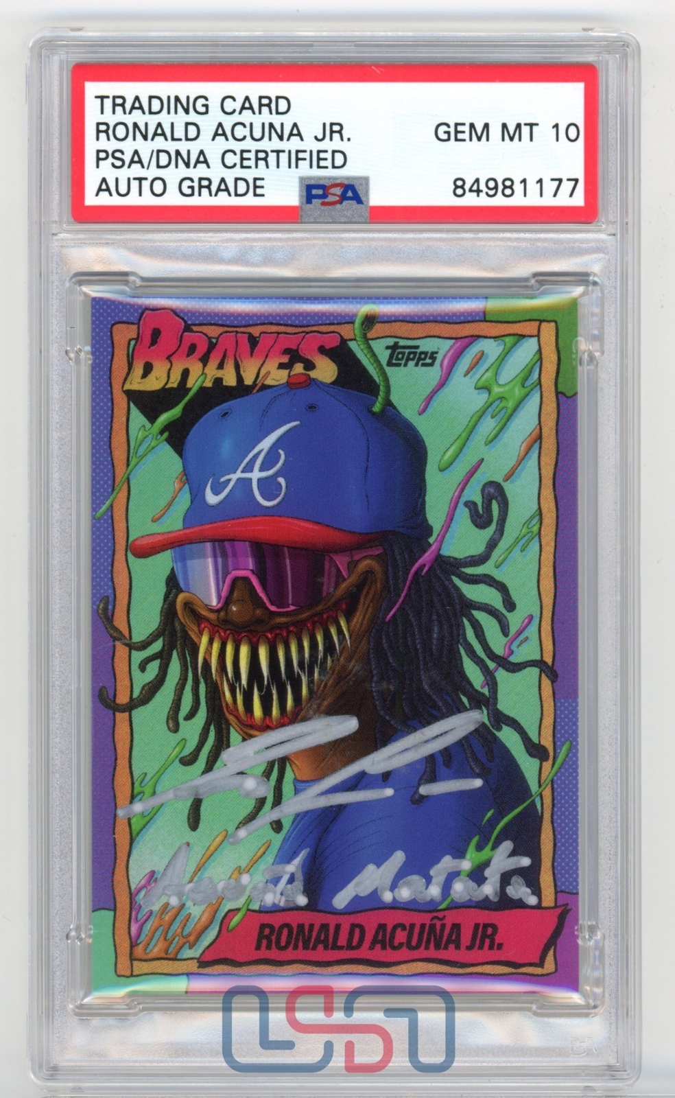 Ronald Acuna Jr. Signed "Acuna Matata" 2021 Topps Project70 #34 PSA/DNA ...