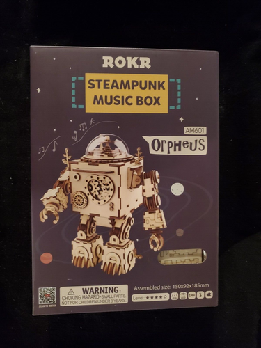 ORPHEUS - Steampunk Music Box Plywood Model Robot with music / ROKR ...