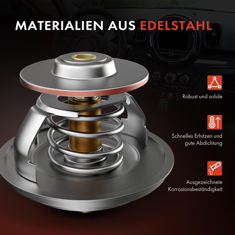Thermostat Coolant 87°C For VW Multivan V 7EF 7HF Touareg 7L6 ...