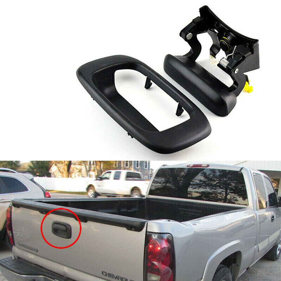 Tailgate Latch Handle and Bezel for Chevy Silverado GMC Sierra 1500 TX ...