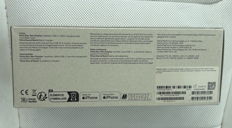 Ships OR Pick Today! Meta Ray-Ban Display + Band - Sand / Standard ...