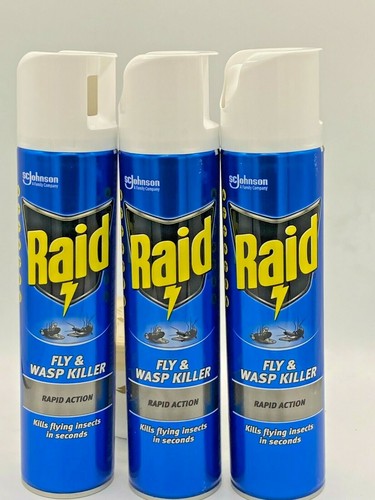 Raid Fly & Wasp Killer Rapid Action Spray 300ml X3 over 2000 sold ...