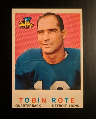 1959 Topps #170 TOBIN ROTE -- QB -- Detroit Lions -- EX, No Creases | eBay