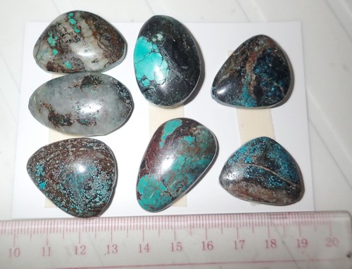 Turquoise Stone Flat Free Form Cabochon 231 Carat 7 pieces 46.2 gram | eBay