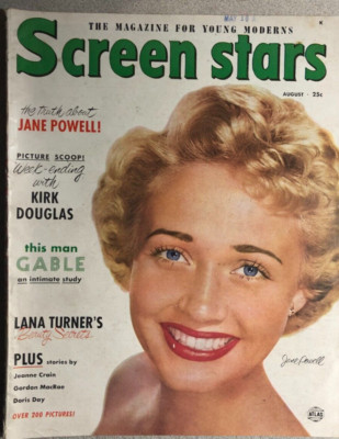SCREEN STARS Magazine August 1952 Jane Powell cover | eBay
