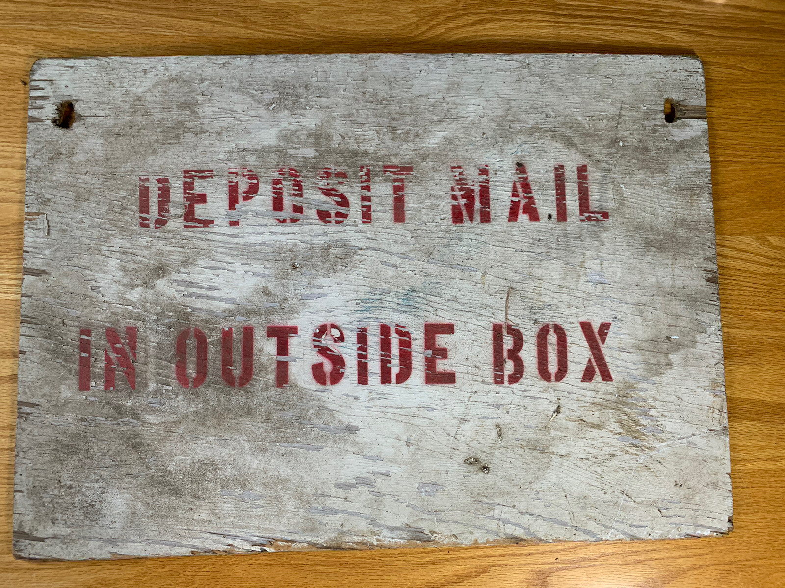 Vintage 1950’s Handmade Post Office Sign Deposit Mail Outside Mailbox ...