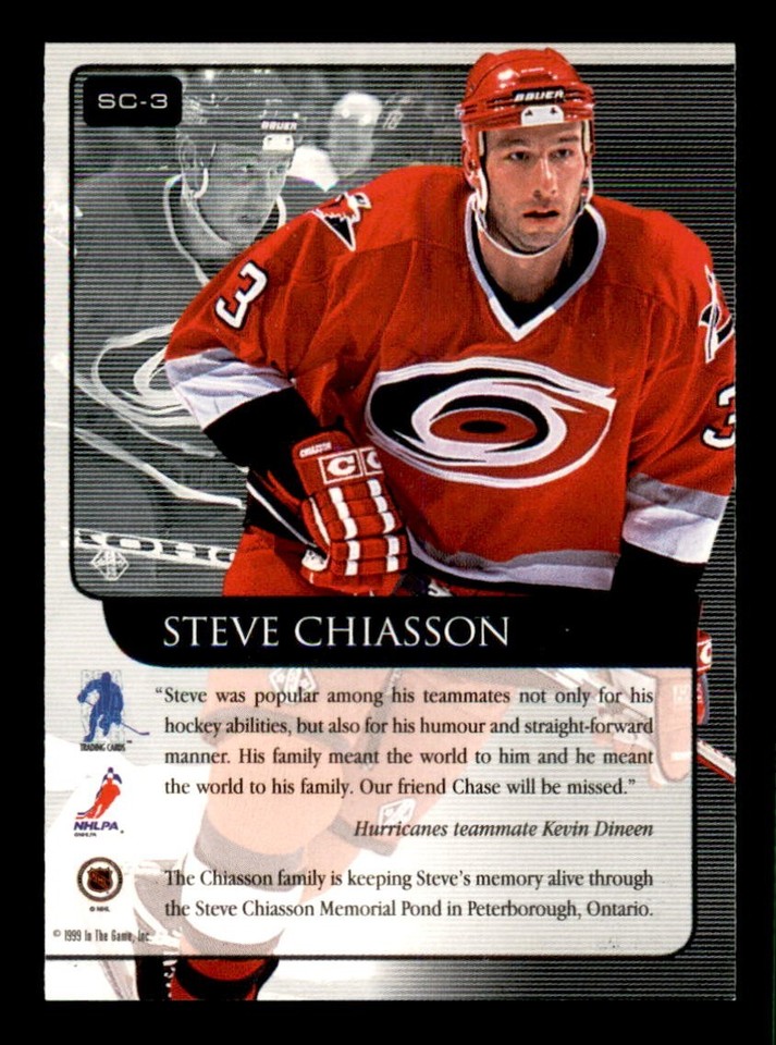 1999-00 BAP Memorabilia Gold #SC3 Steve Chiasson TRIB Carolina ...