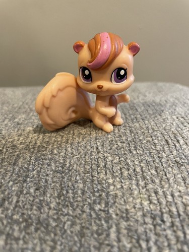 Littlest Pet Shop LPS*SQUIRRELS Brown Tan w/pink hair Preowned | eBay