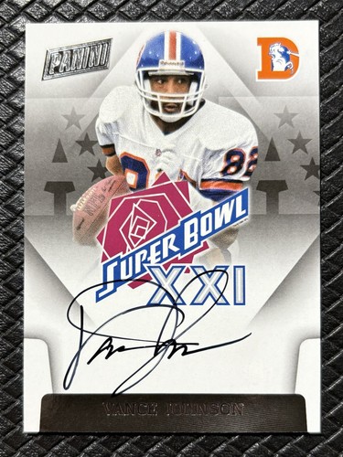 VANCE JOHNSON 2015 Panini Super Bowl XXI Signatures SSP Auto Denver ...