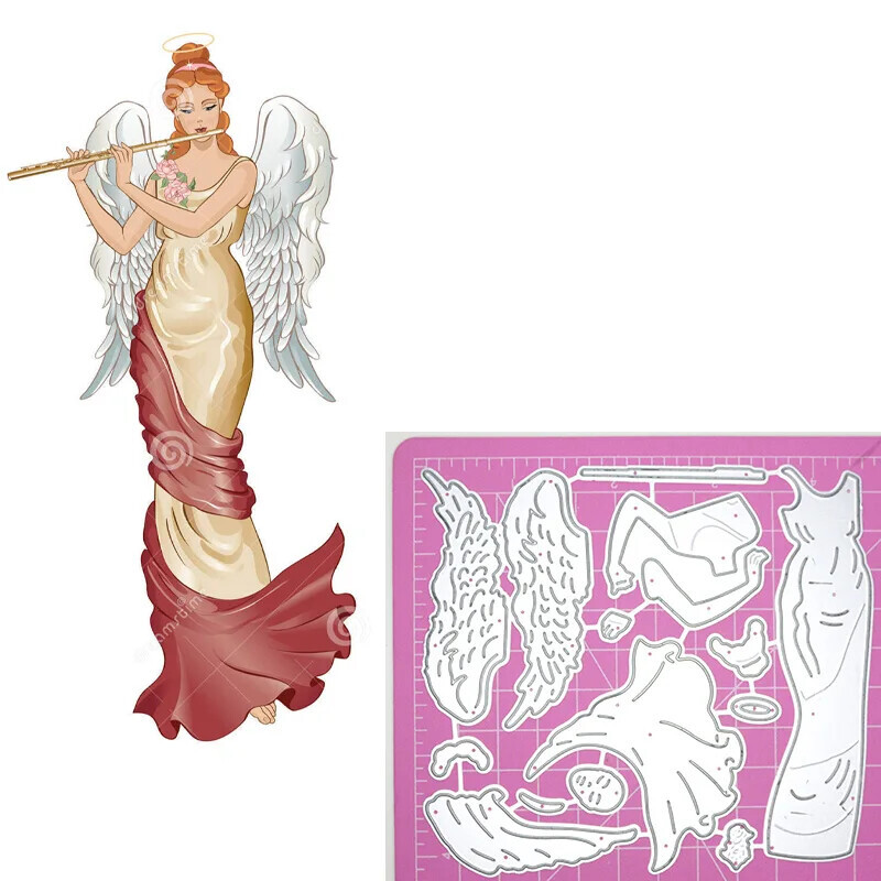 Religious Flying Holy Angel Metal Cutting Dies Scrapbook Card Craft 2 ...